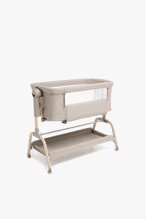 Köp Beemoo CARE Motion Bedside Crib, Taupe/Wood