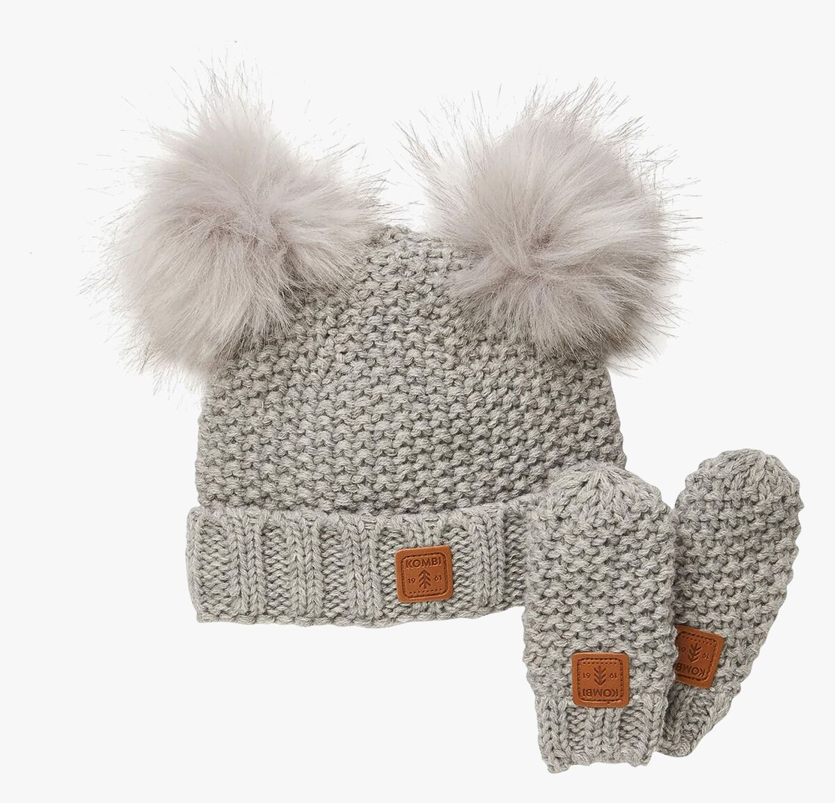 Köp Kombi Adorable Mössa och Vantar, Light Heather Gray