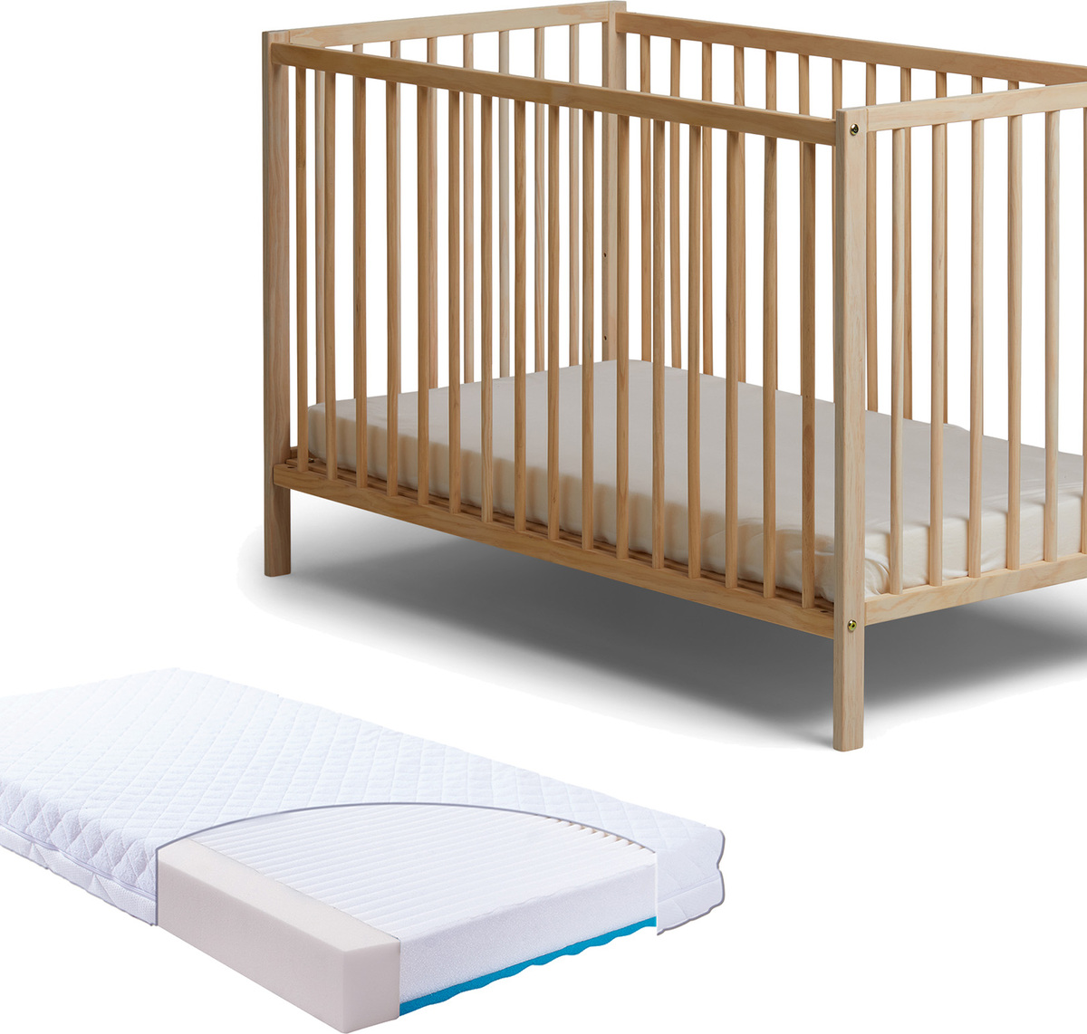 Köp JLY Dream Crib Med Madrass Carpathia 60x120, Wood | Jollyroom