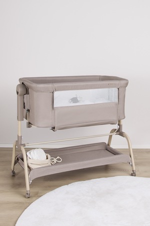 Köp Beemoo CARE Motion Bedside Crib, Taupe/Wood
